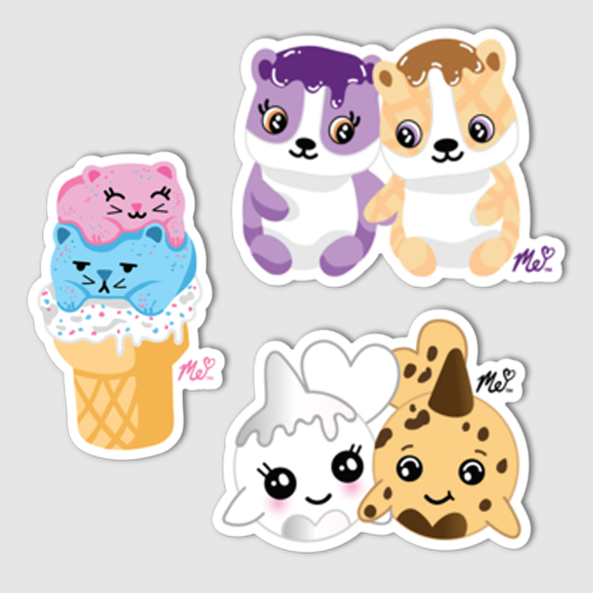 "Squishy Couples" Vinyl Decal Set of 3 – ME Merch
